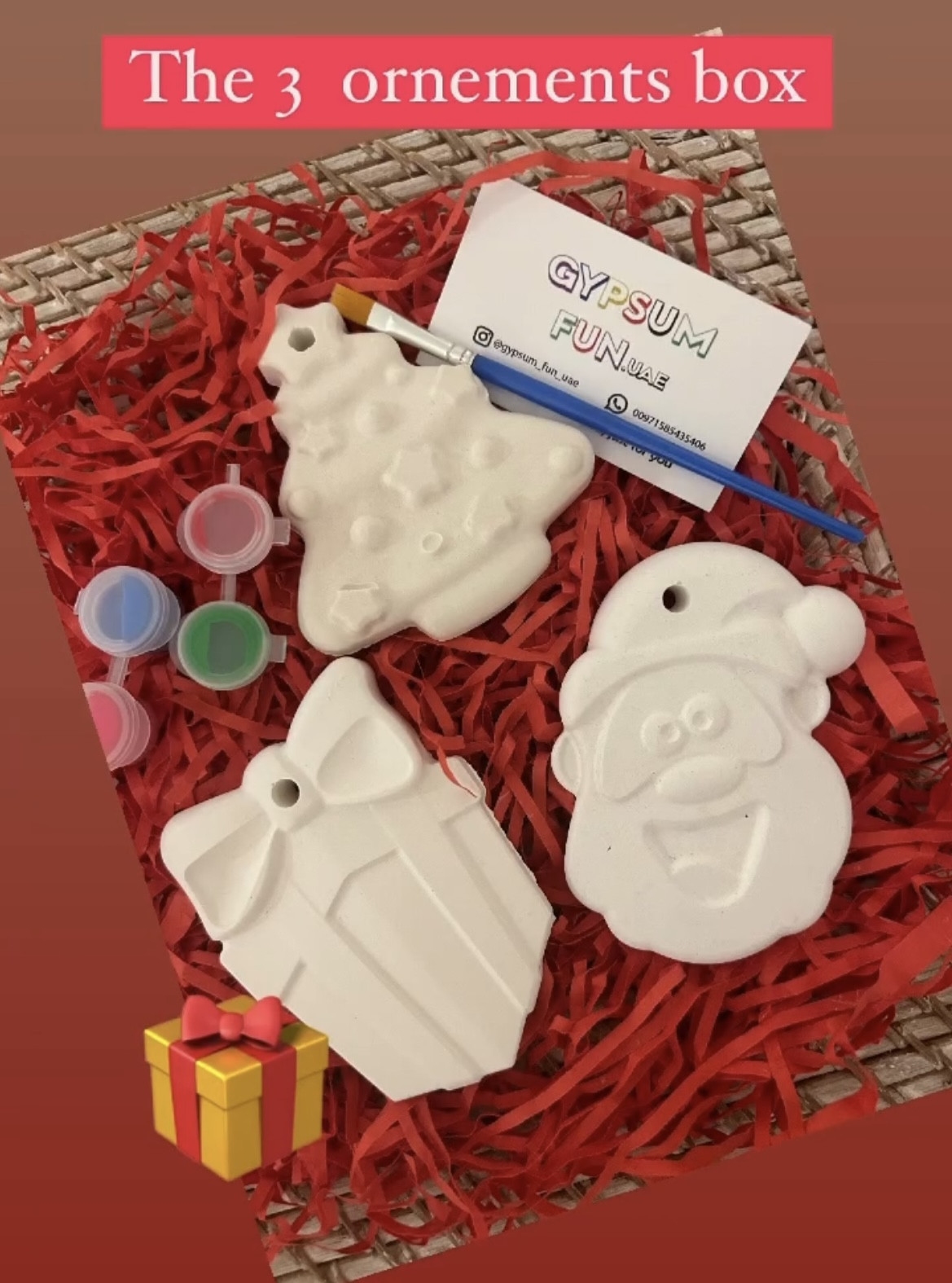 Gypsum fun UAE | The 3 ornaments box (orn3)